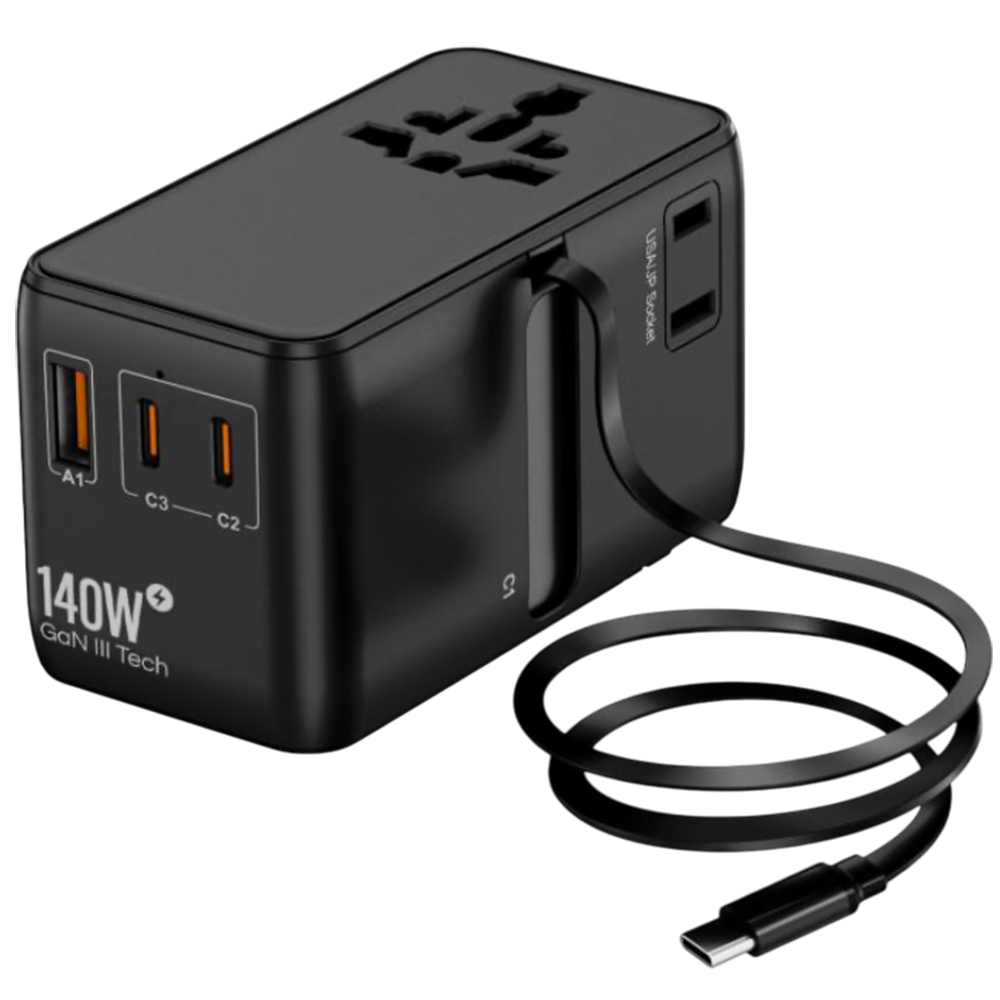 140W Travel Adaptor 3 type C + 1USB 1007HFW