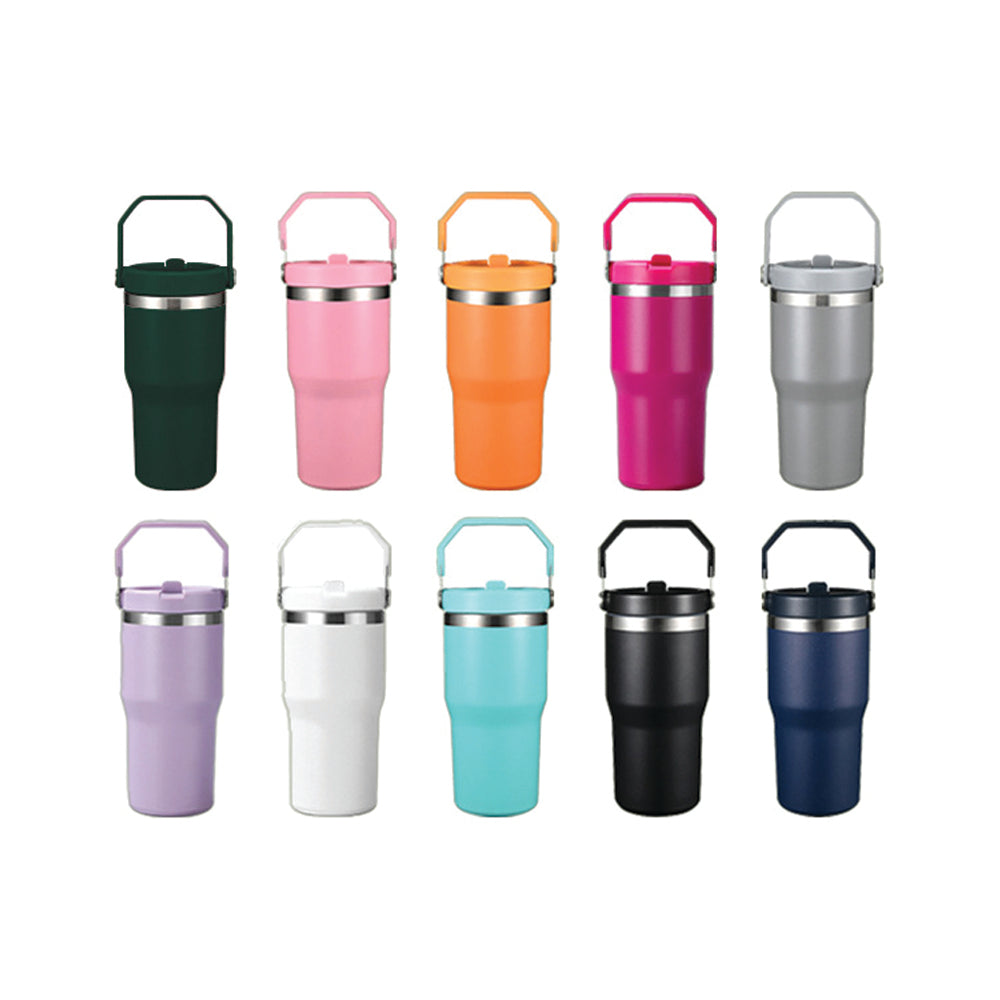 30oz Stainless Steel Vacuum Insulated Tumbler with Leak Resistant Flip Straw