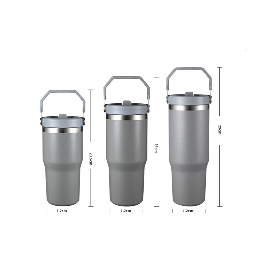 30oz Stainless Steel Vacuum Insulated Tumbler with Leak Resistant Flip Straw