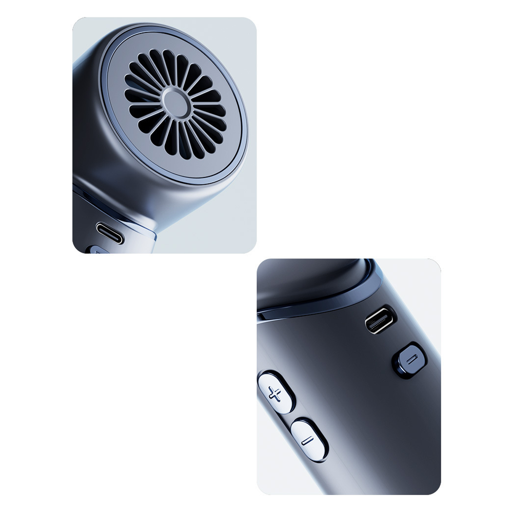 USB Rechargeable Handheld Turbo Fan – 1800mAh Mini Pocket Fan with 120 ...