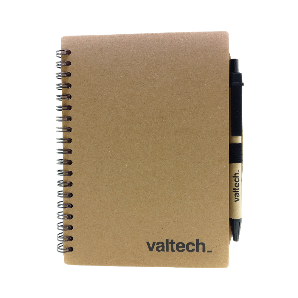 A5 Kraft Notebook with Recycle Ball Pen