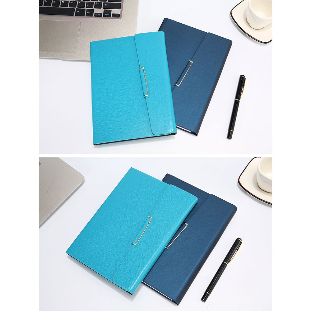 A5 Leather Tri-Fold Magnetic Buckle Notebook - YG Corporate Gift