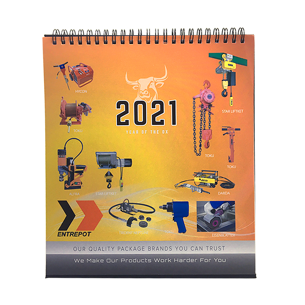 Fully Customisable Standing Calendar with Hard Backing - YG Corporate Gift
